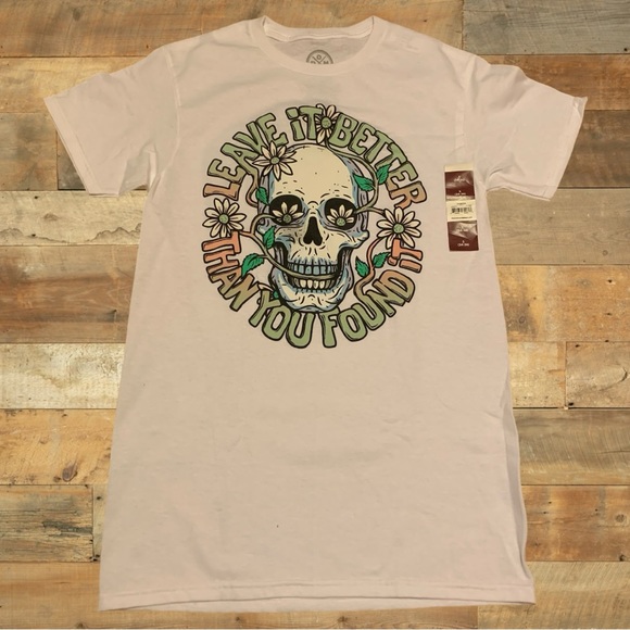 Hot Topic | Shirts | Leave It Better Than You Found It Skull Flower ...